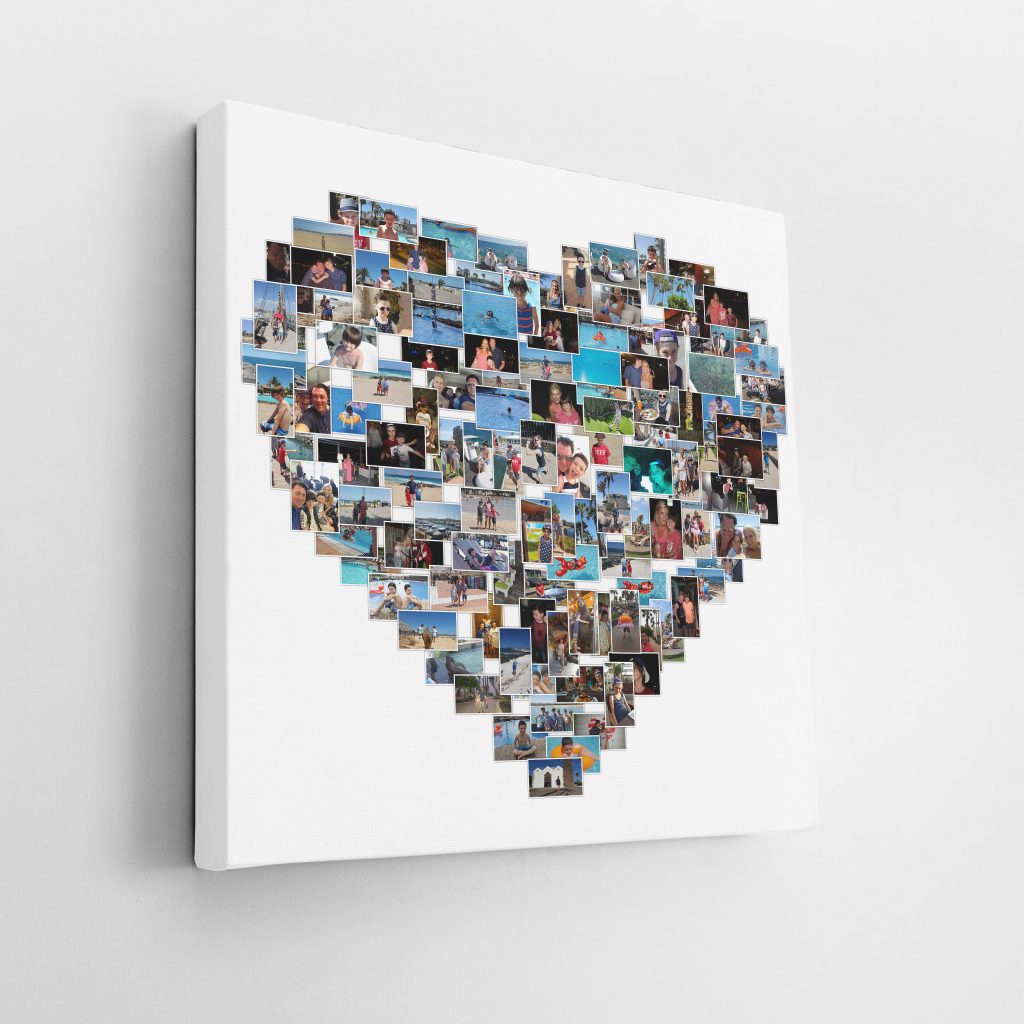 Heart Shape Collage - Pics on Canvas