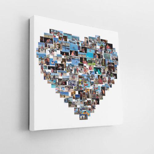 Heart Shape Collage - Pics on Canvas