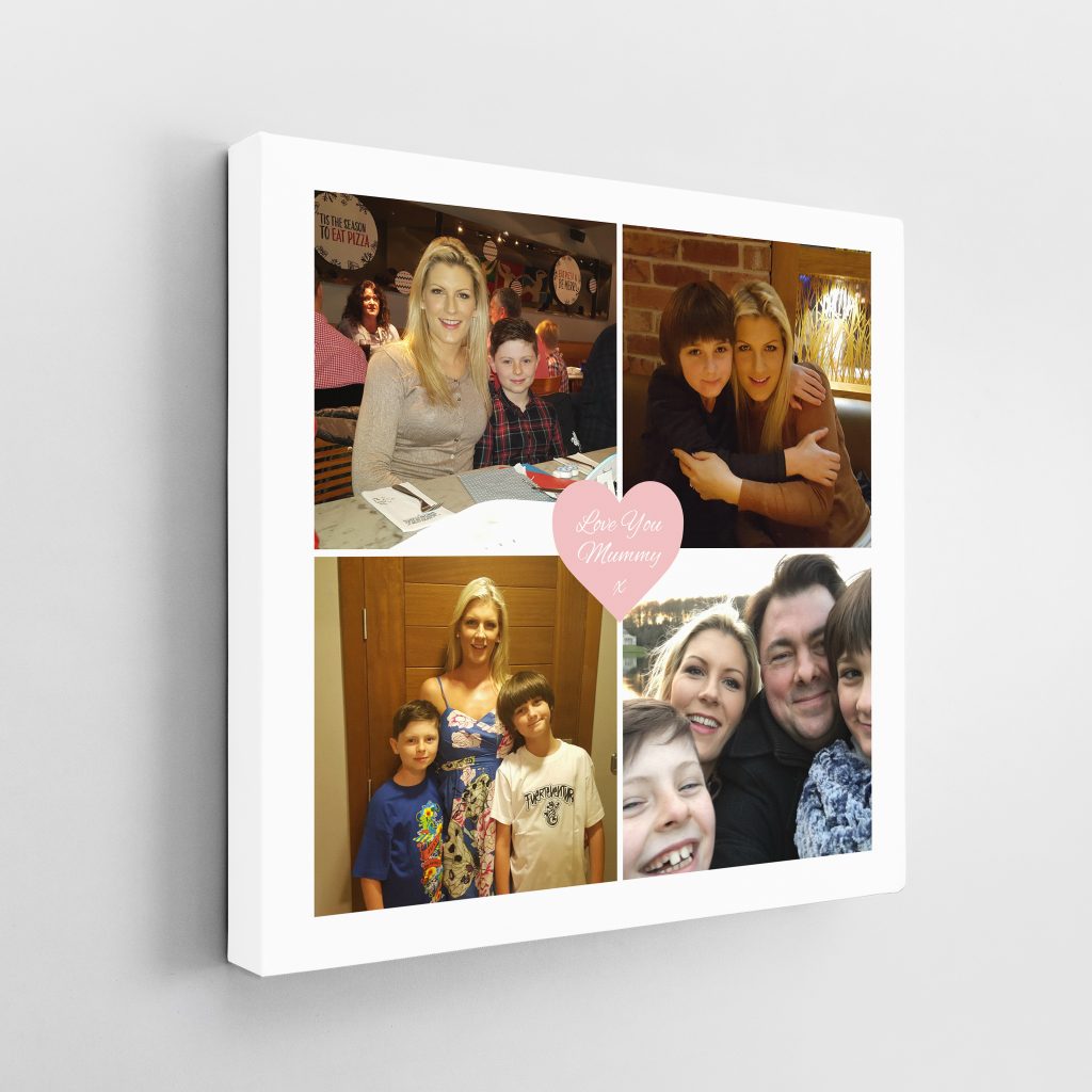 4 Image Square Collage - Pics on Canvas